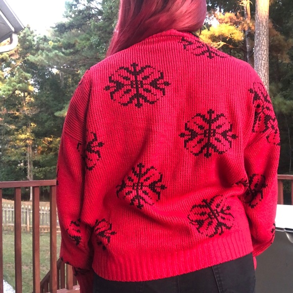 Rose | Sweaters | Vintage Rose Red Poinsettia Sweater | Poshmark